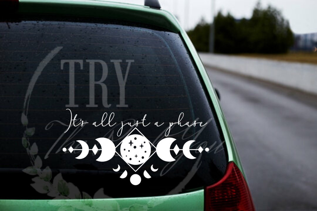 Moon Phase | Moon Geometric Decal | Moon Decal | Witchy Decal | Moon ...