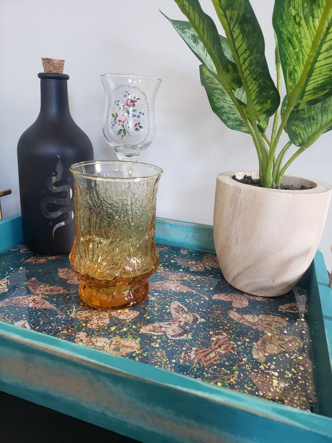 Wooden Resin Tray | Altar Tray | Vanity Tray | Trinket Tray | Witchy ...