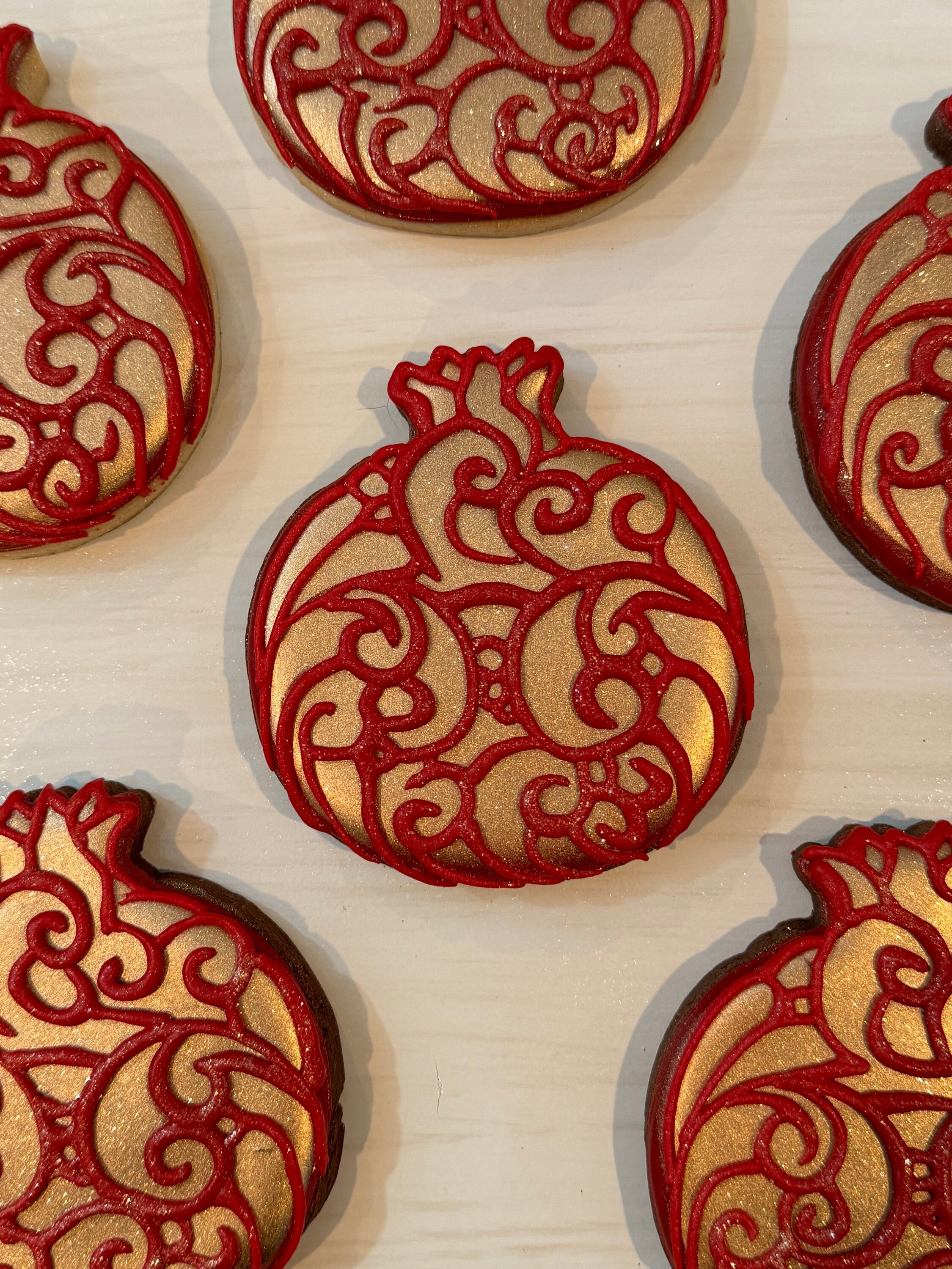 Pomegranate Cookies - Set of 6 - Etsy