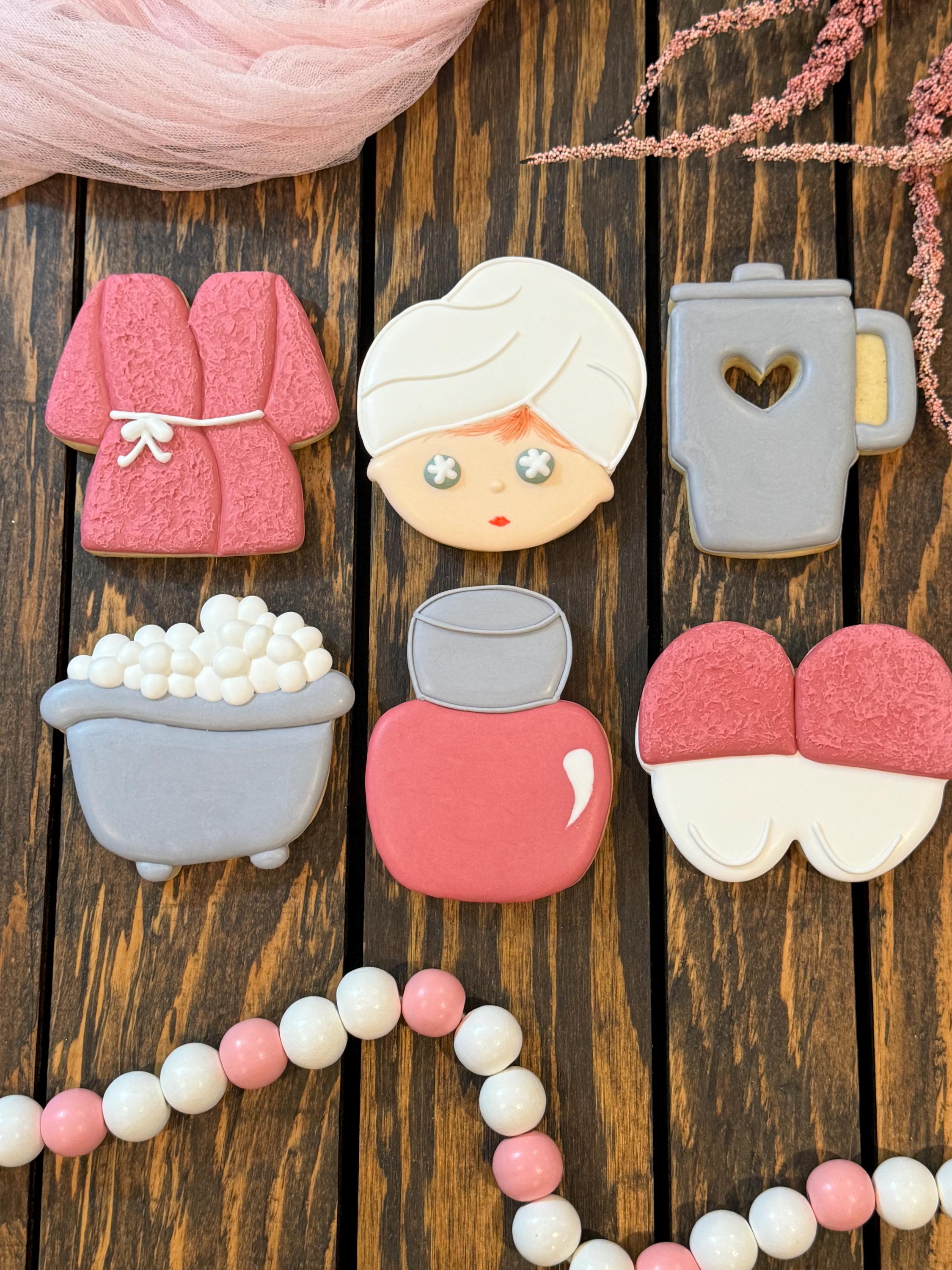 Spa Cookie Set - Set of 6 Sugar Cookies - Etsy
