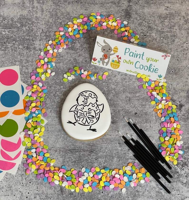 Eater PYO Cookies / Easter Paint Your Own Sugar Cookies Set of 6 - Etsy