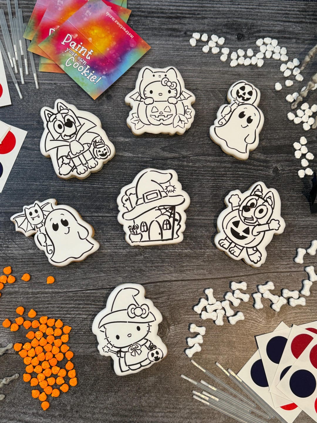 Halloween Paint Your Own Cookies - Set of 12 - Fun DIY Activity for ...