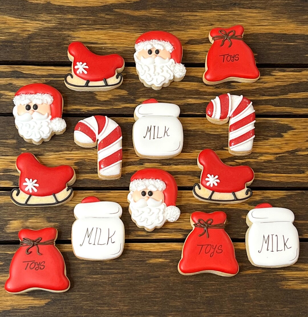 Christmas Mini Sugar Cookies - Set of 24 - Etsy