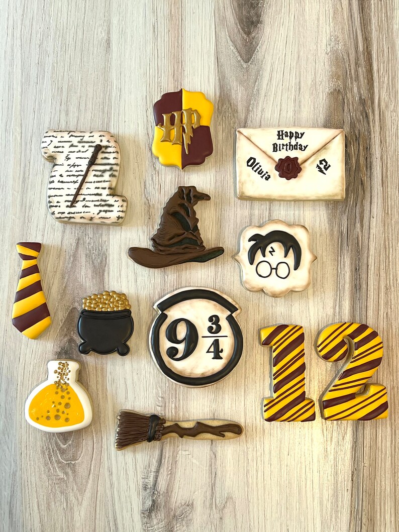 Harry Potter Sugar Cookies - Set of 12 - Etsy