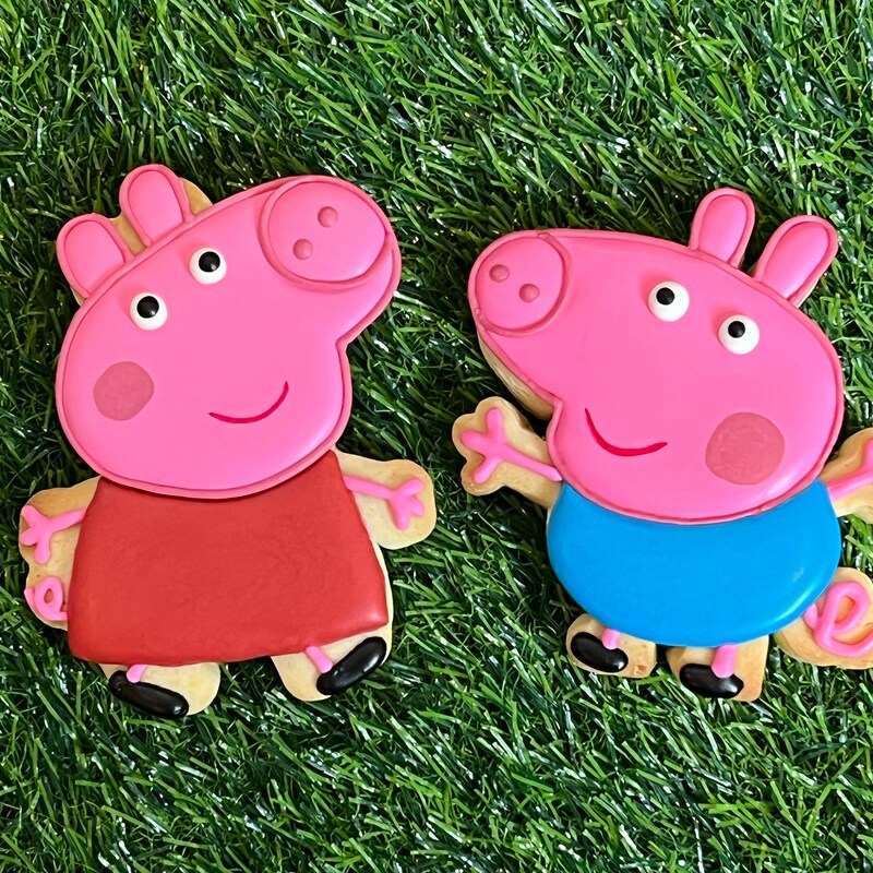 Peppa Pig Cookies - Etsy