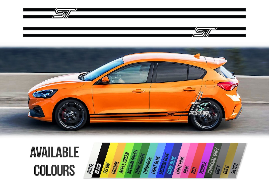 Ford Focus ST Side Stripes, Stripes for Side Skirt, Racing Decoration ...