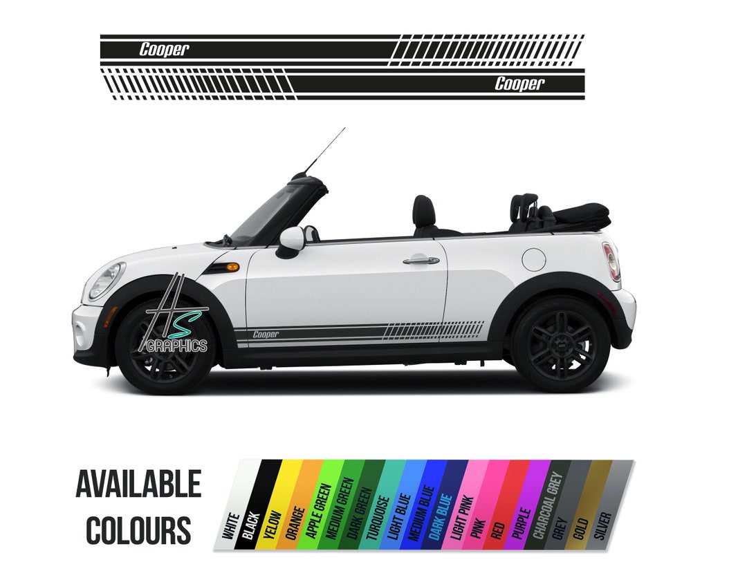Mini Cooper Side Stripes, Stripes for Side Skirt, Racing Decoration ...