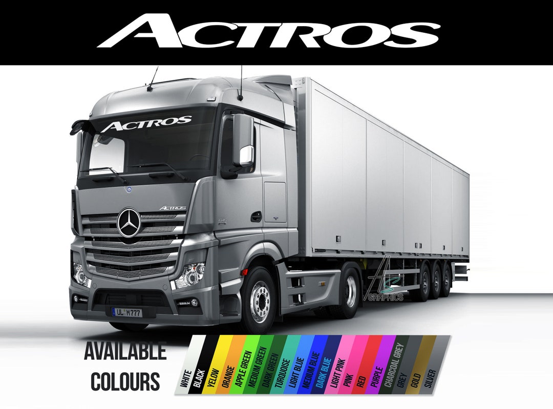 Decal for Actros Mercedes Benz Lorry Truck Windscreen Sticker Decal Cab ...
