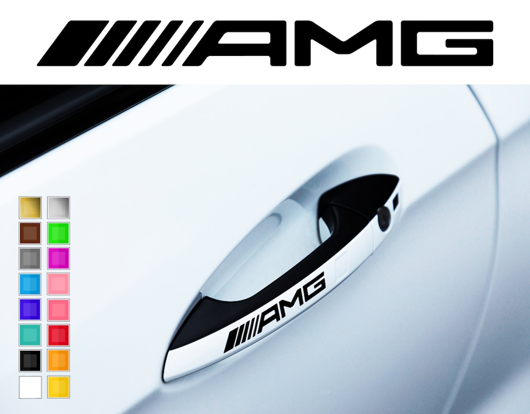 X2 for Mercedes-benz Amg Handle Car Sticker Racing Stripe Adhesive ...