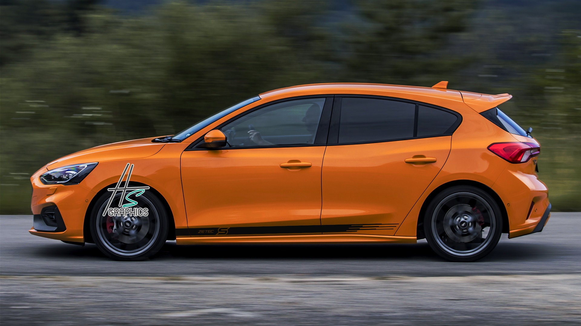 Ford - Zetec S Side Stripes, Stripes for Side Skirt, Racing Decoration ...