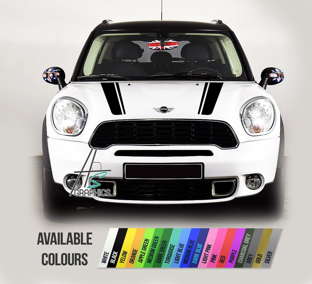 Mini Cooper Countryman Bonnet Stripes, Stripes for Hood, Racing ...