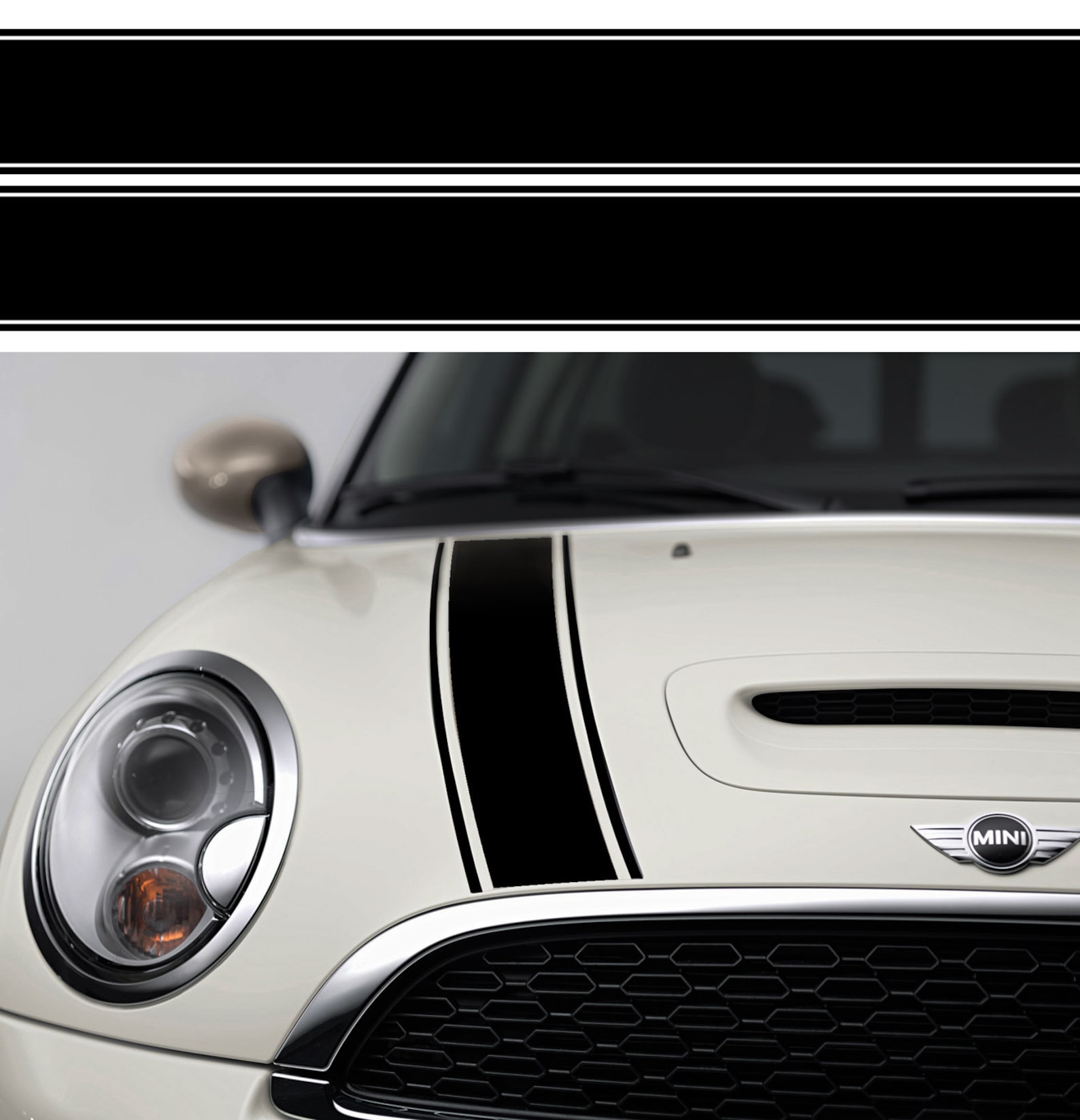 Mini Cooper Bonnet and Boot Stripes Stripes for Hood and - Etsy UK