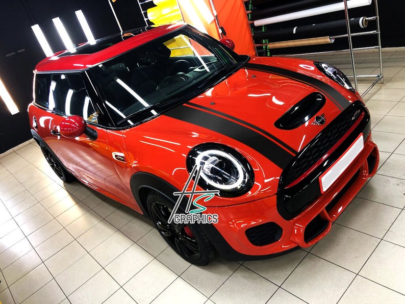 Mini Cooper Bonnet Stripes, Stripes for Hood, Racing Decoration Decals ...