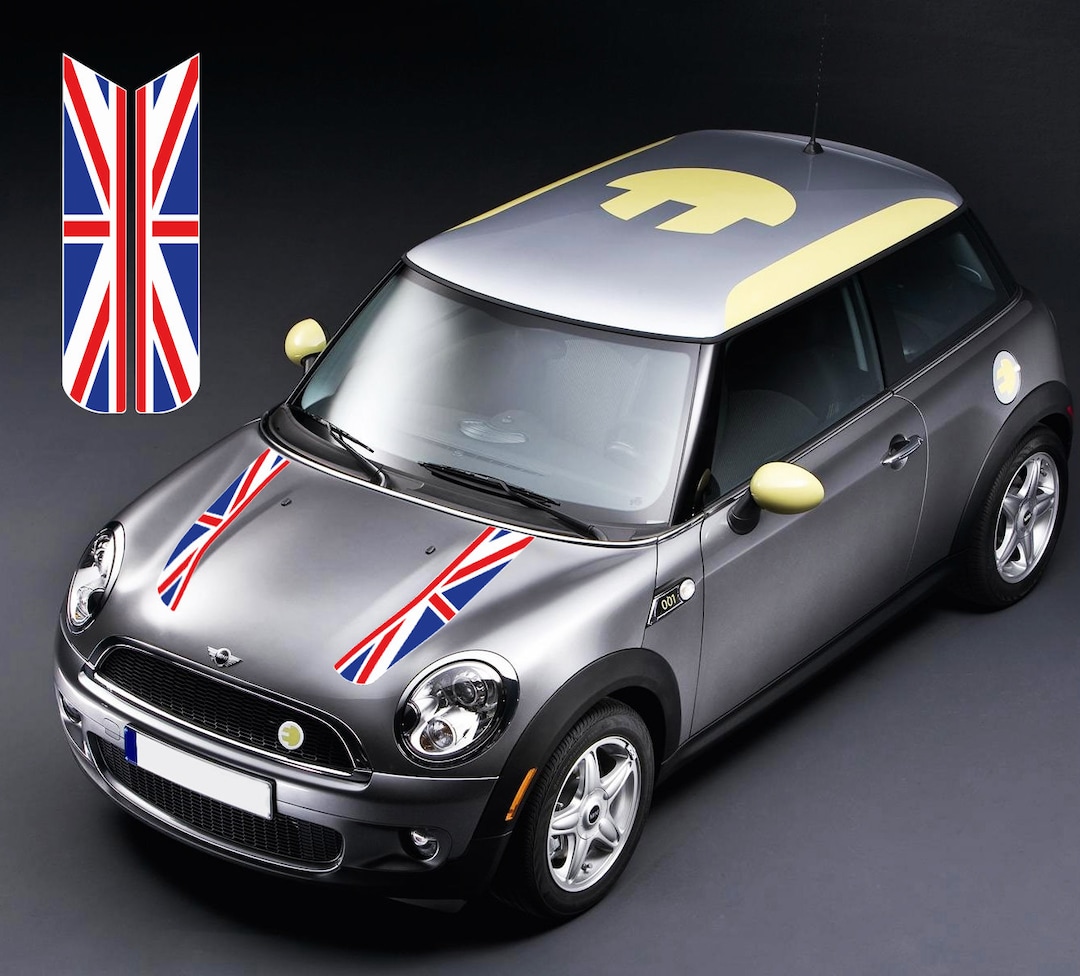 Mini Cooper Bonnet Stripes, Union Jack Stripes for Hood, Racing ...