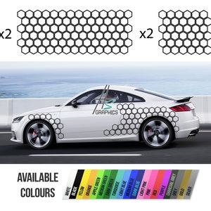 Hexagon Car Graphics, Honeycomb Side Stickers, Car Styling Adhesive ...