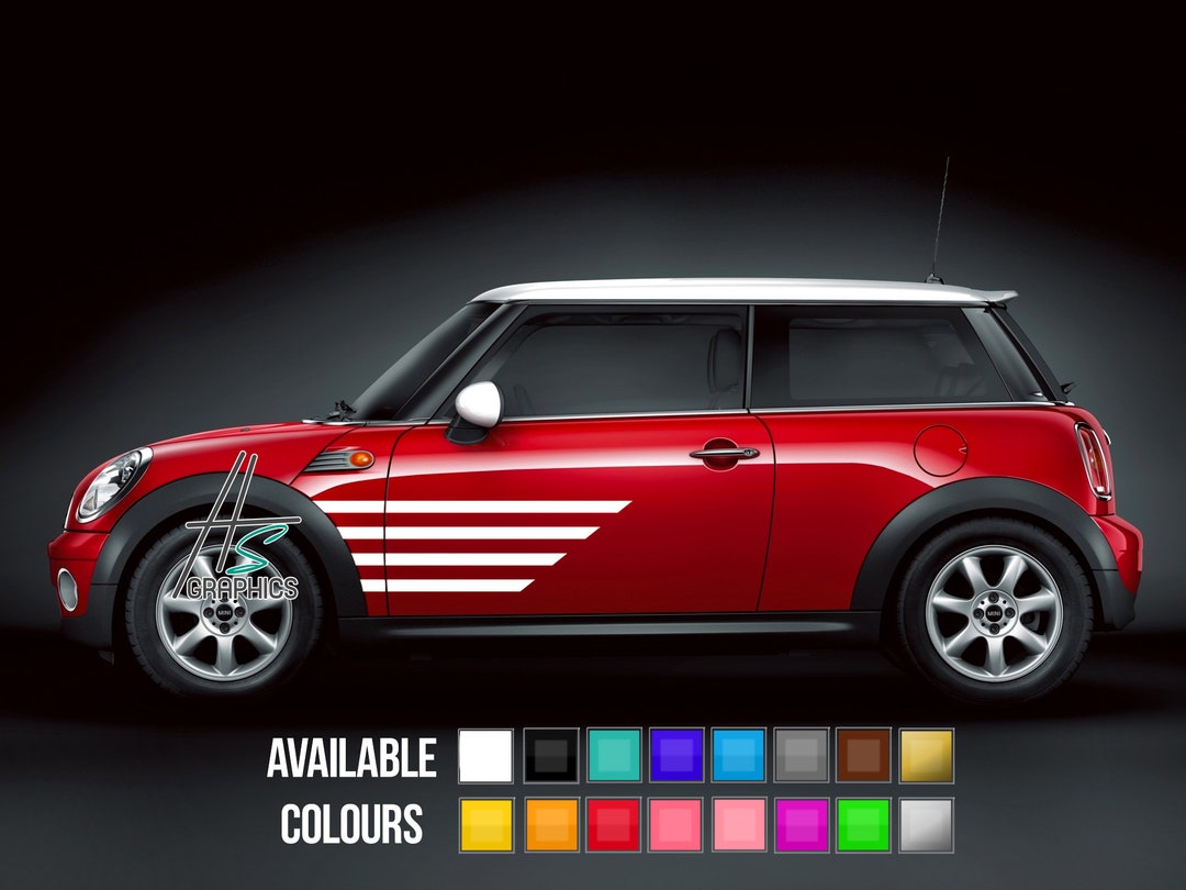 Mini Cooper Side Stripes, Stripes for Side Skirt Logo Style, Racing ...