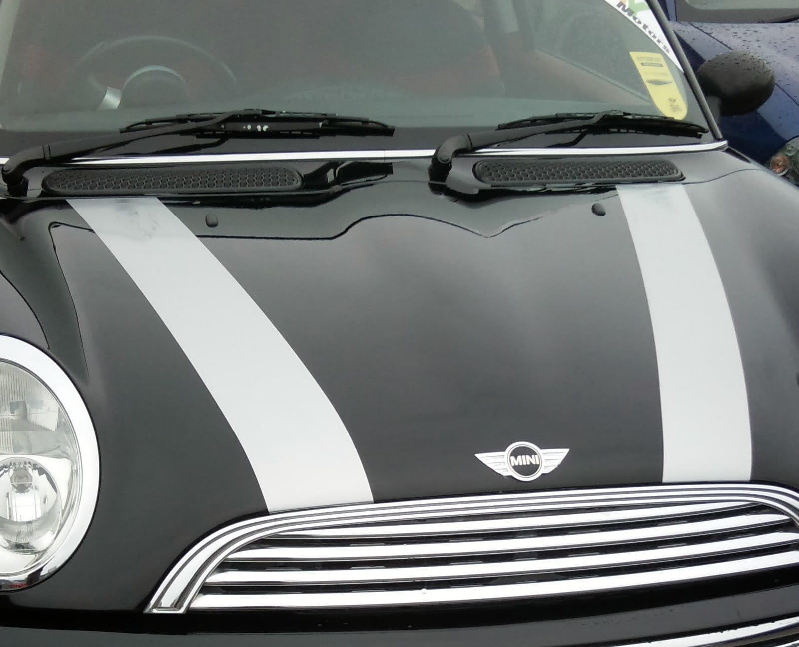Mini Cooper Bonnet Stripes, Stripes for Hood, Roof and Boot, Front Top ...