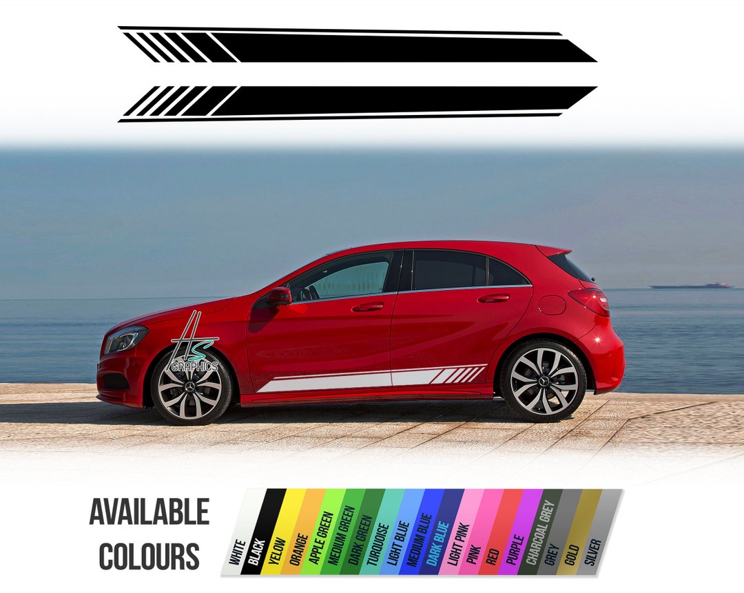 Mercedes Benz Side Stripes, W176 A Class A45 AMG Stripes for Side Skirt ...