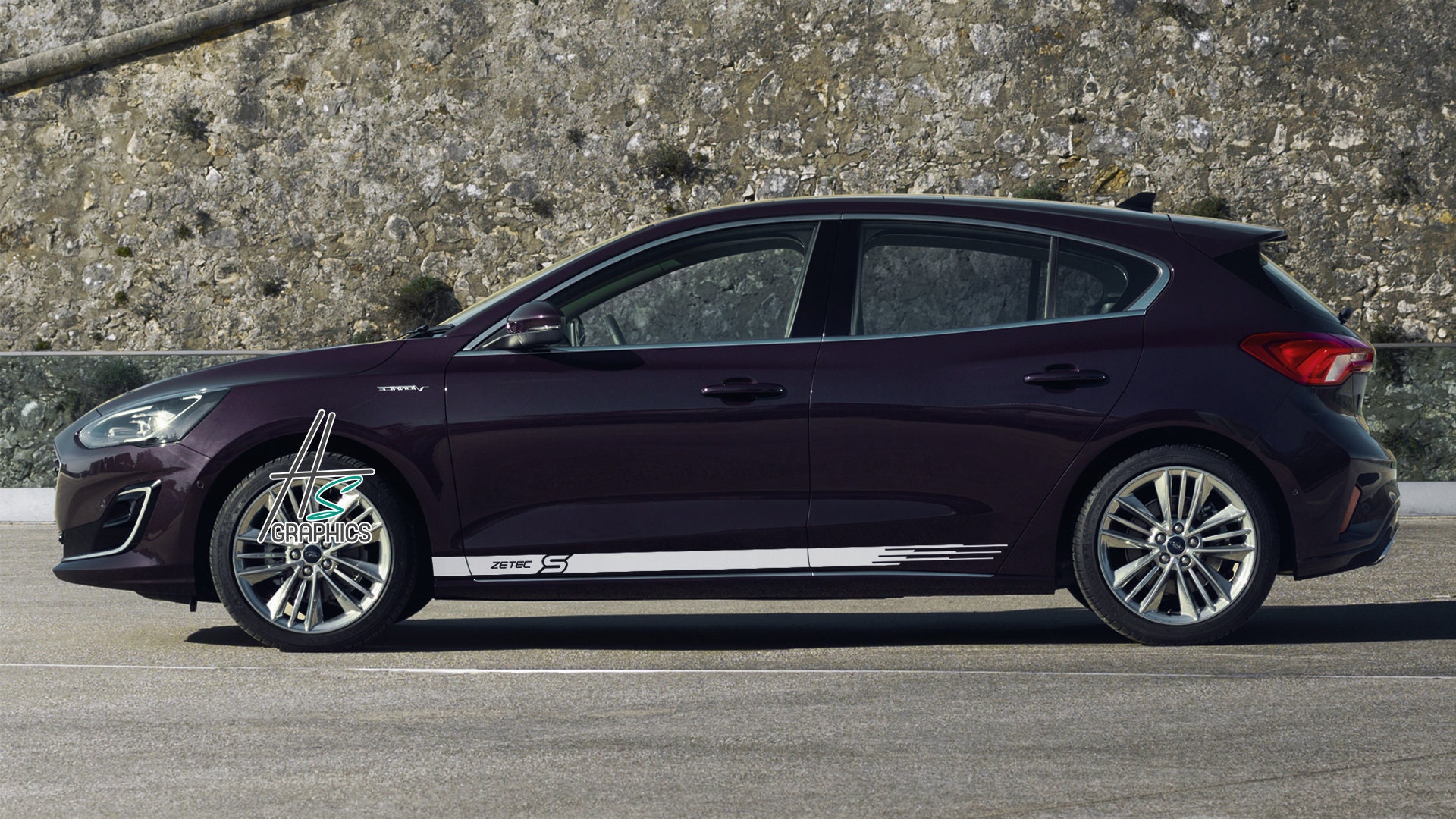 Ford - Zetec S Side Stripes, Stripes for Side Skirt, Racing Decoration ...