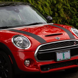 Mini Cooper Bonnet Stripes, Stripes for Hood, Roof and Boot, Front Top ...