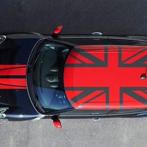 Mini Cooper Roof Union Jack, Racing Decoration Decals, Adhesive Vinyl ...