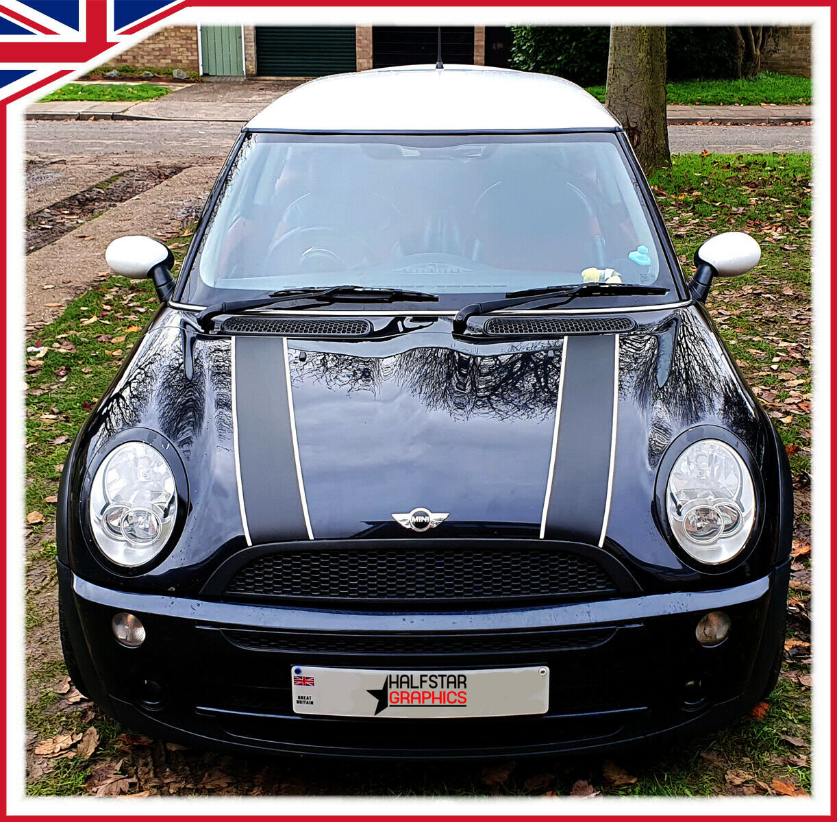 Mini Cooper Bonnet Stripes, Stripes for Hood, Racing Decoration Decals ...