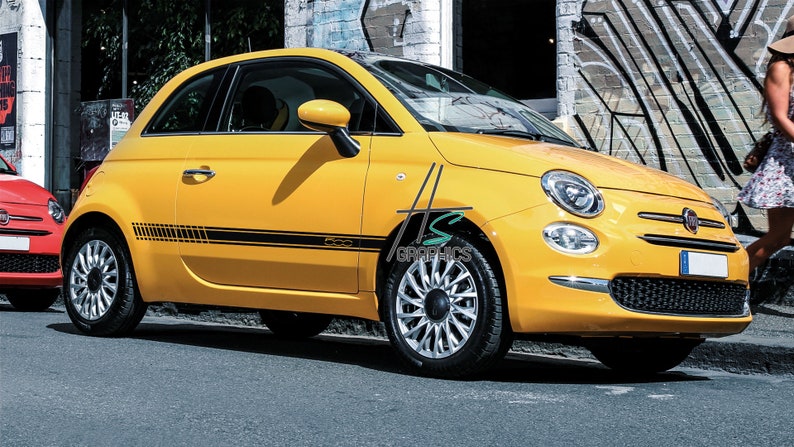 Fiat 500 Side Stripes, Adhesive Vinyl Sticker - Etsy UK