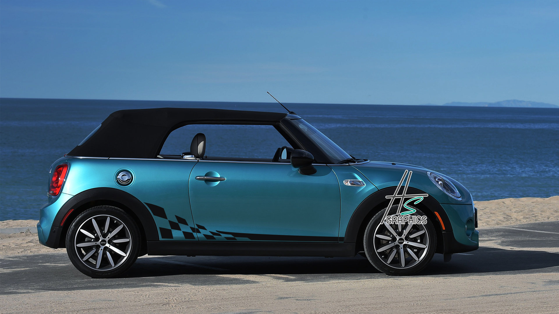 Mini Cooper Side Stripes, Check Stripes for Side Skirt, Racing ...
