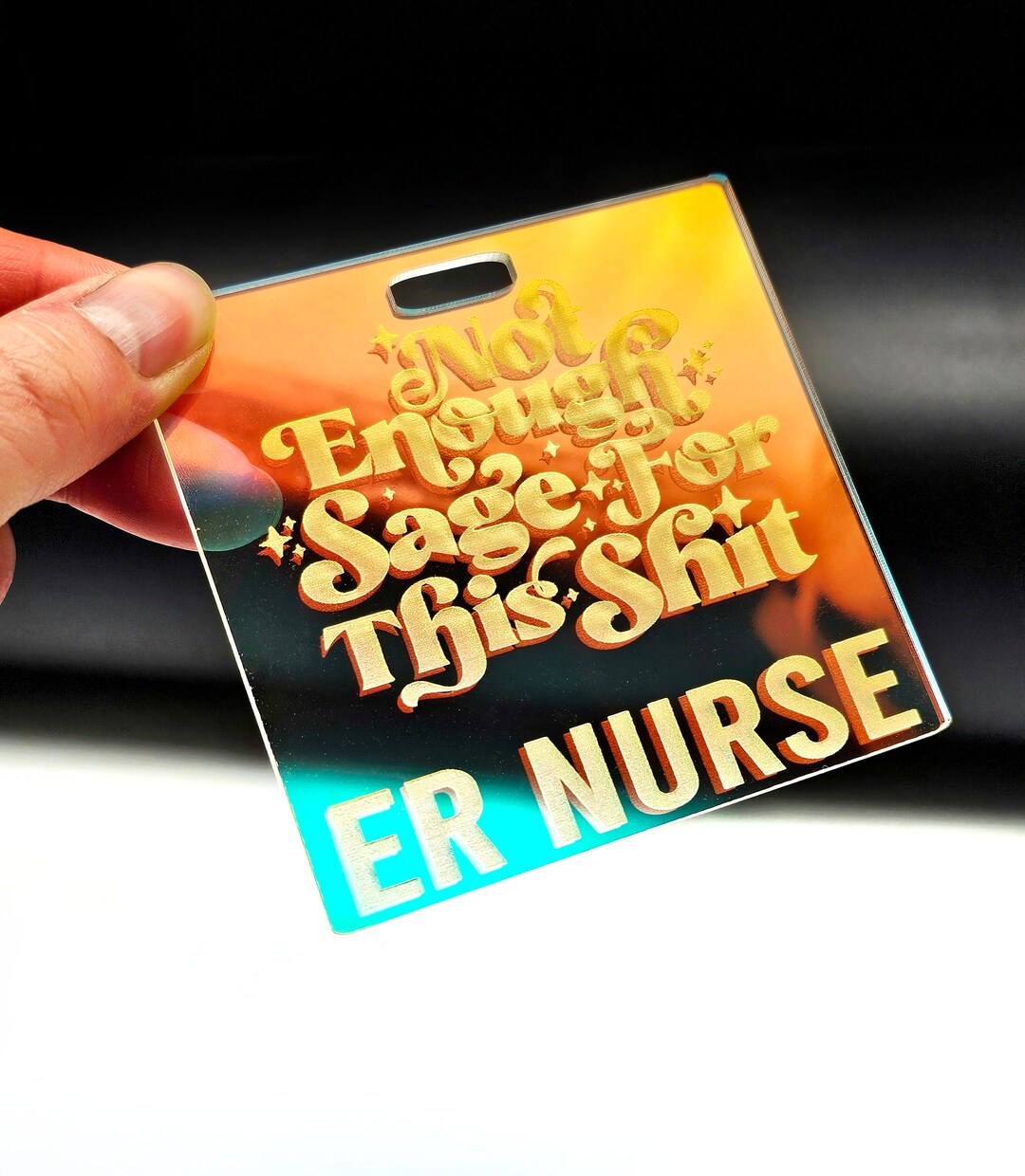Funny Badge Buddy - ER Nurse Badge - Nurse Badge - Iridescent Badge - Funny Nurse Badge - Xray ...