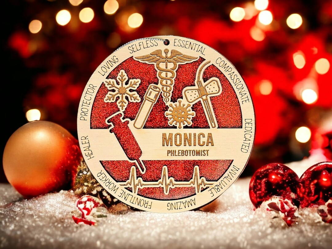 Phlebotomy Ornament - Lab Tech Ornament, Lab Ornament, Medical Ornament ...