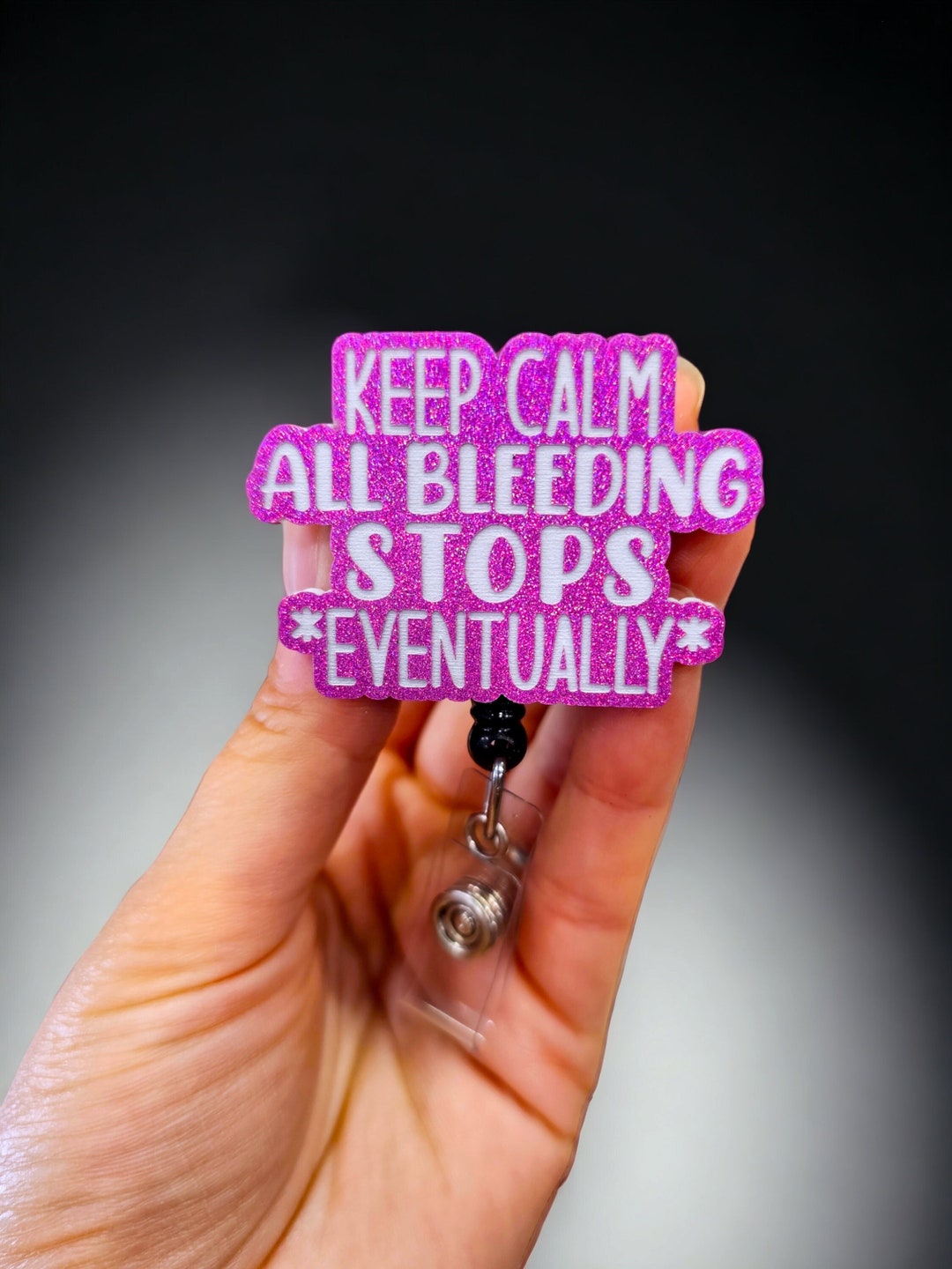 Funny Badge Reel - ER Nurse Badge - Trauma Nurse Badge - Lab Tech Badge ...