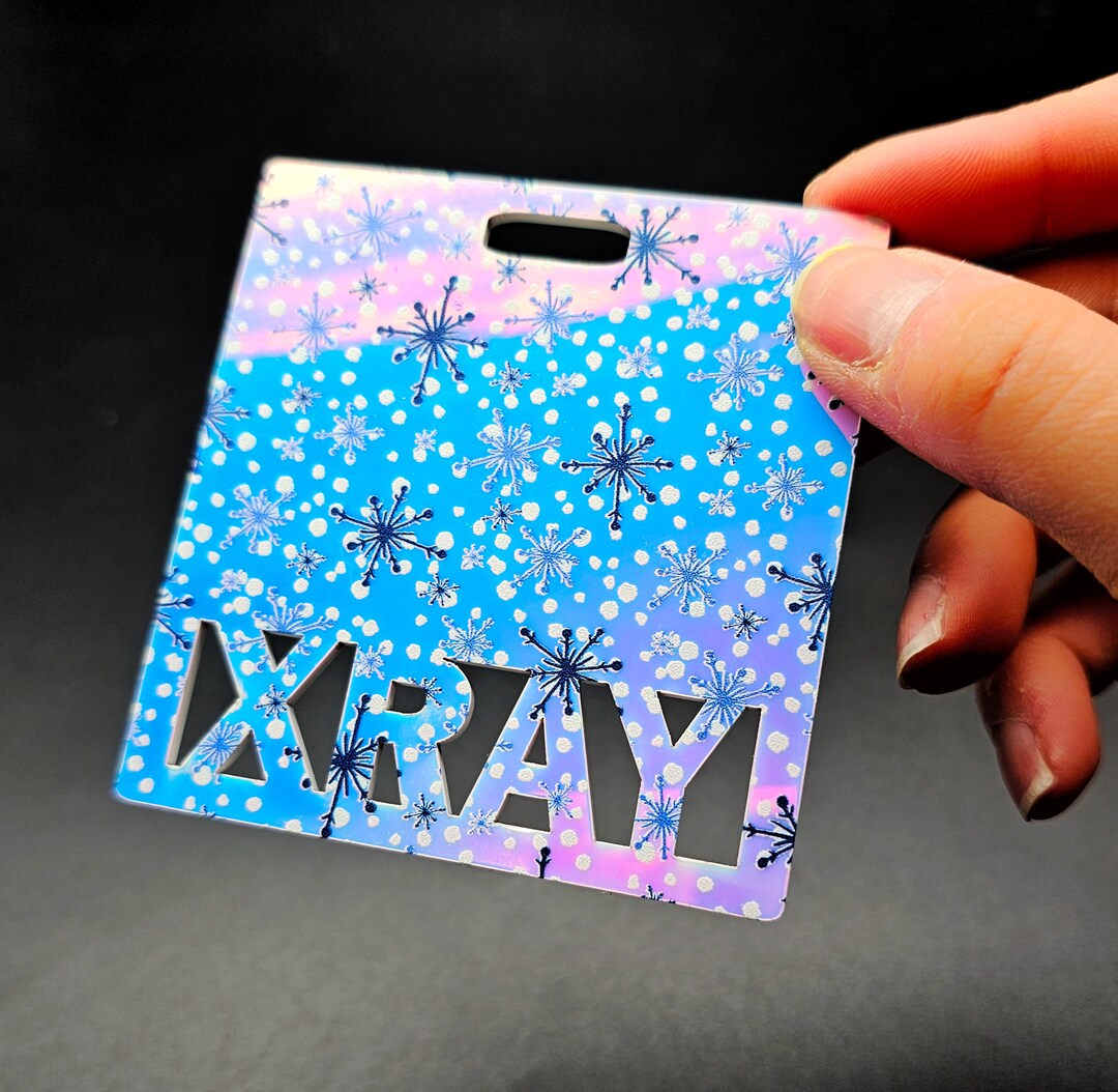 Iridescent Snowflake Badge Buddy - Xray Badge - Nurse Badge - CNA Badge ...