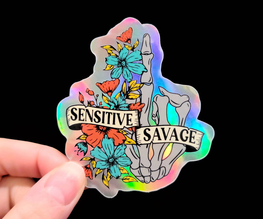 Sensitive Savage Sticker Mental Health Sticker - Etsy
