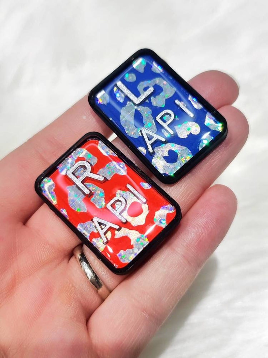 Red and Blue Leopard Xray Markers - Glitter Xray Markers - Cheetah Xray ...