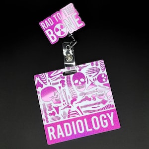 Badge Reel and Badge Buddy Set - Radiology Badge Reel - Xray Badge ...
