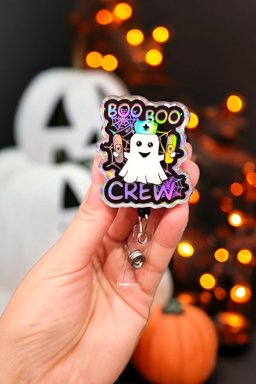 Halloween Badge Reel - Boo Boo Badge - Nurse Badge Reel - Xray Badge ...