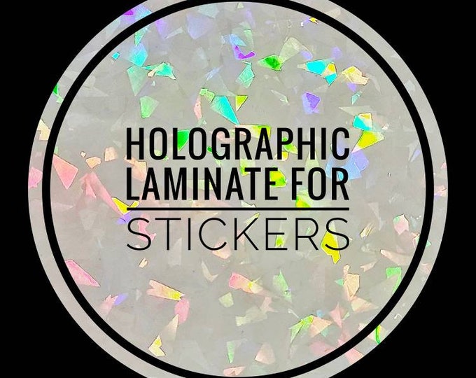 Cracked Glass Holographic Vinyl - Sticker Laminate - Self Adhesive ...