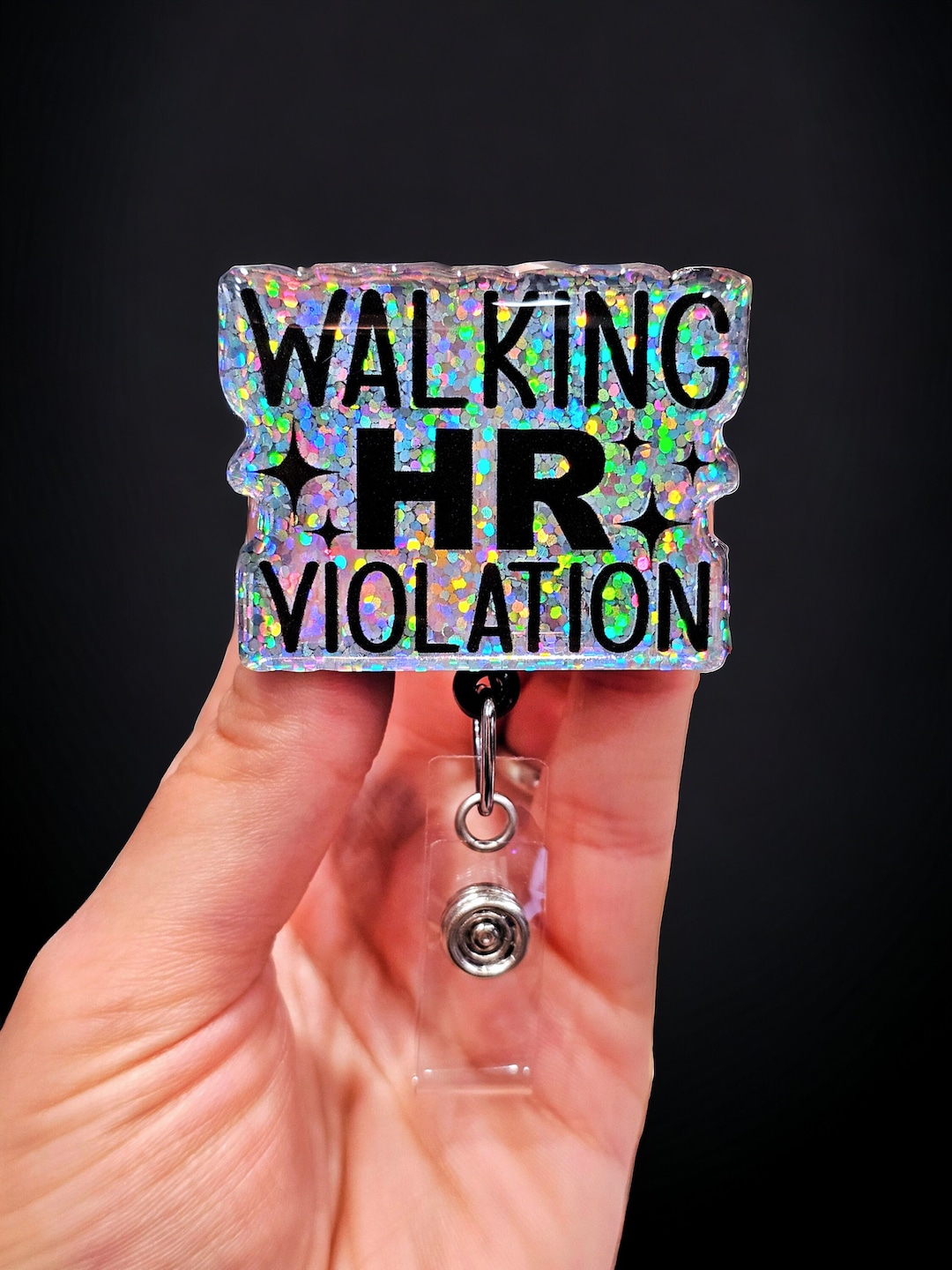 Walking HR Violation Badge Reel - Nurse Badge Reel - Funny Badge Reel ...