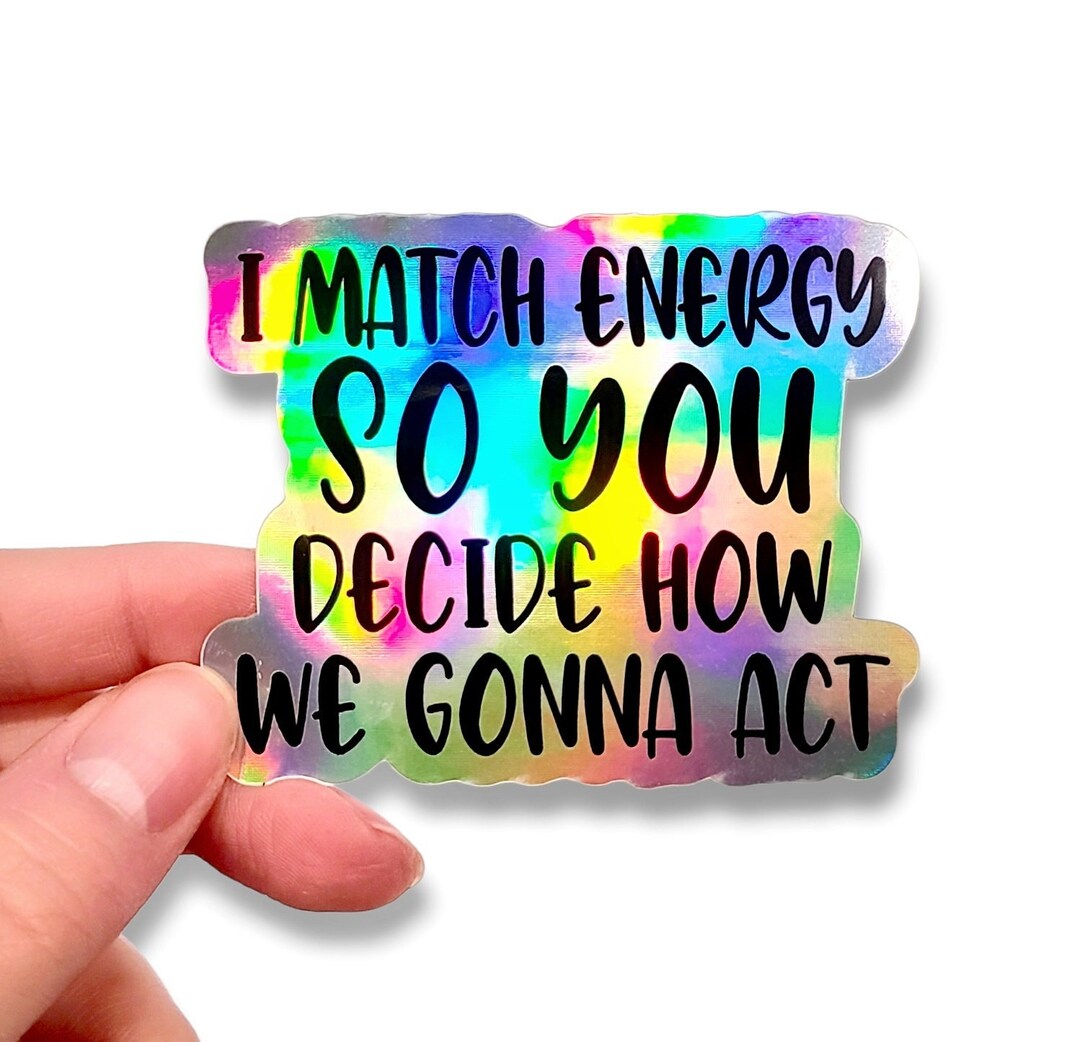 Funny Sticker - Nurse Sticker - Match Energy Sticker - Holographic ...