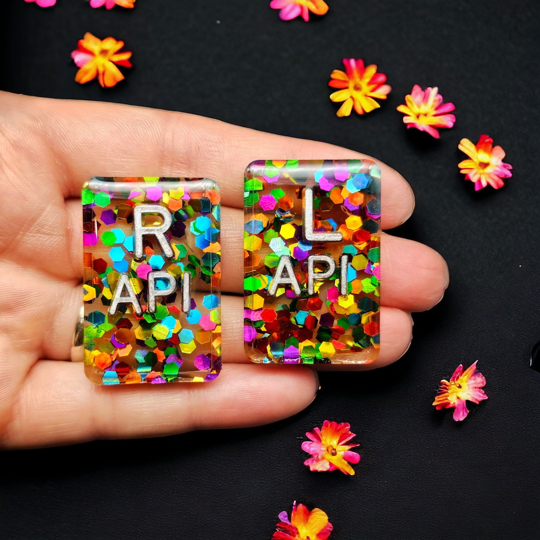 Chunky Rainbow Glitter Xray Markers - Clear Glitter X-ray Markers ...