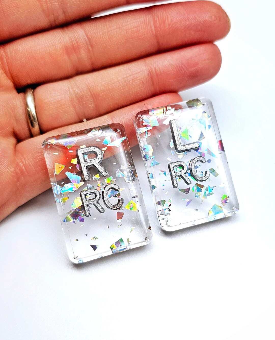 Silver Flakes Xray Markers - Transparent Glitter X-ray Markers ...