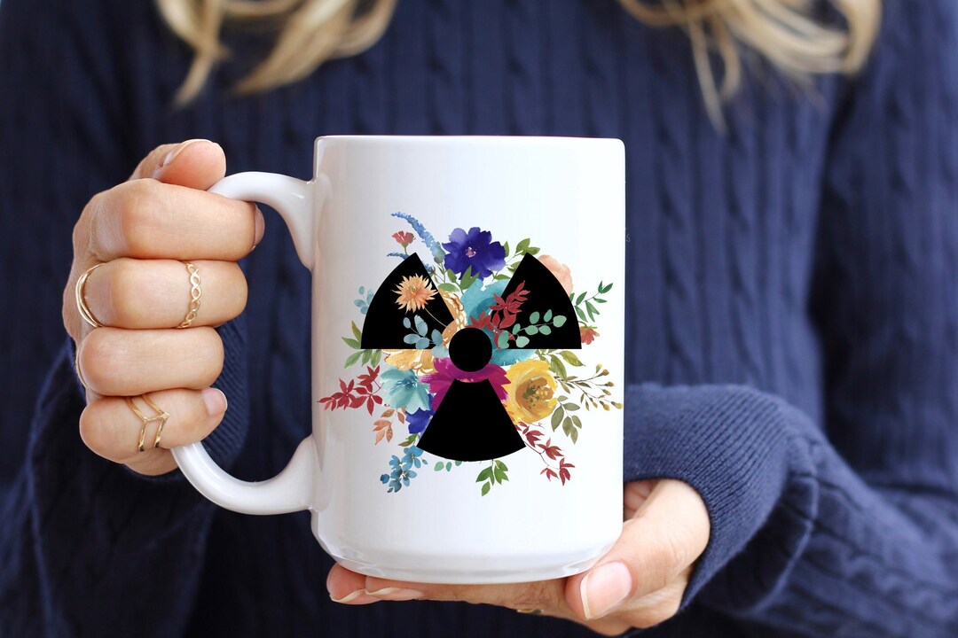 Radiology Mug Radiation Symbol Mug Floral Radiology Coffee - Etsy