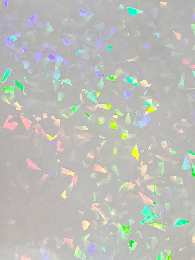 Cracked Glass Holographic Vinyl Sticker Laminate Self - Etsy
