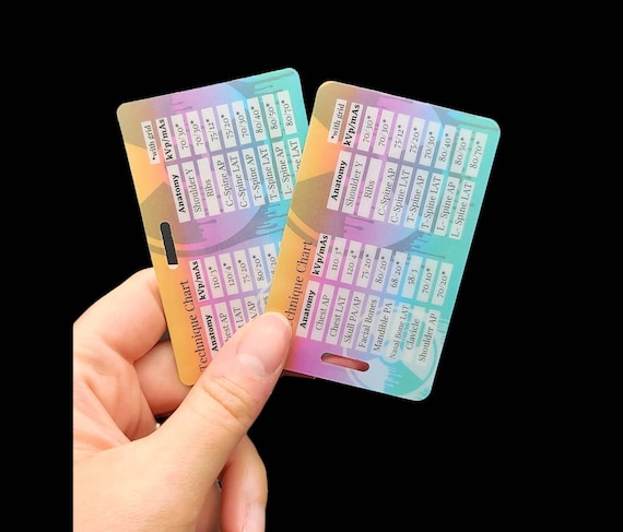 Xray Technique Card Xray Mas and Kvp Chart Radiology - Etsy