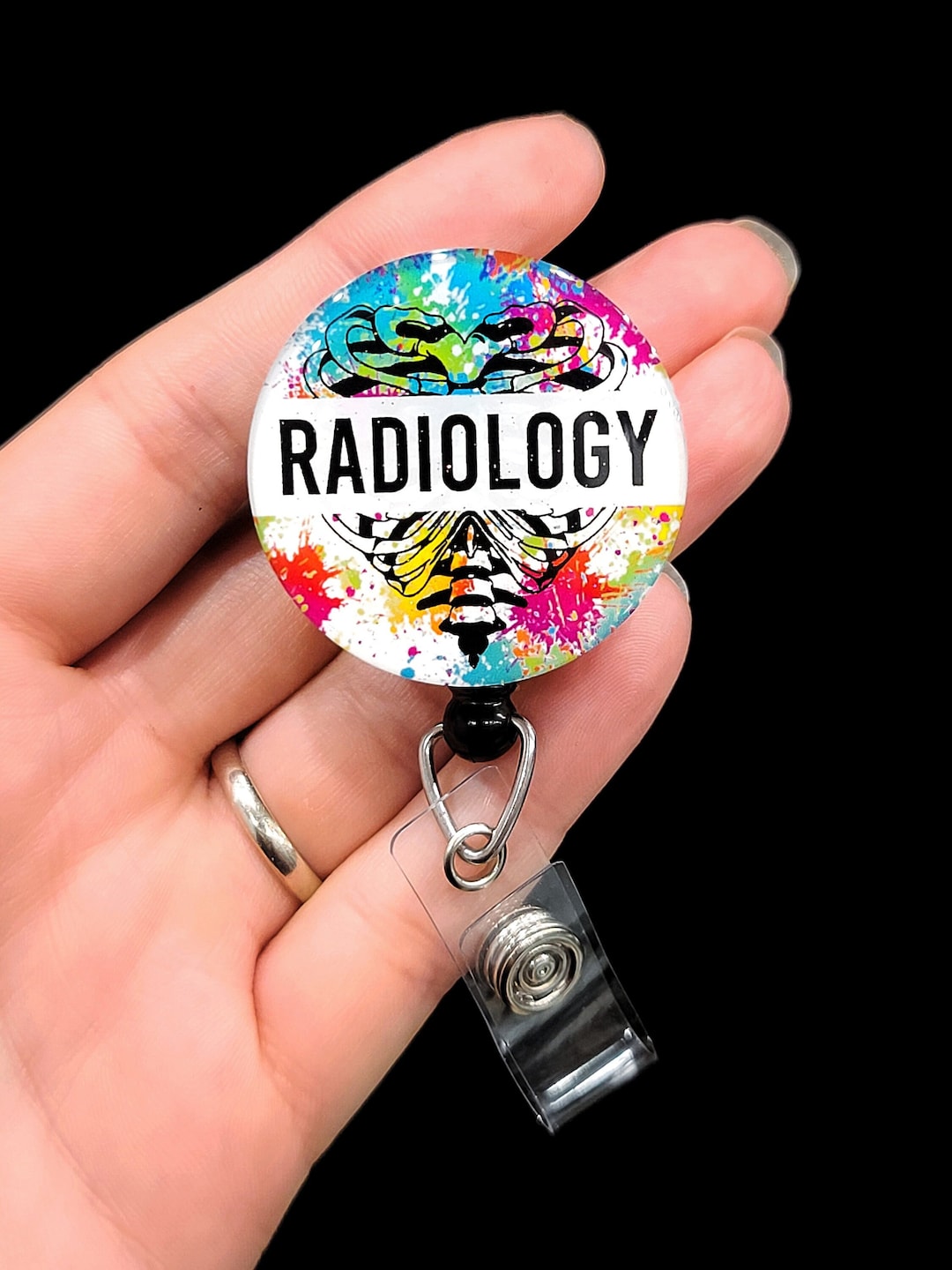 Rib Cage Badge Reel - Radiology Badge Reel - X-ray Tech Badge - Medical ...