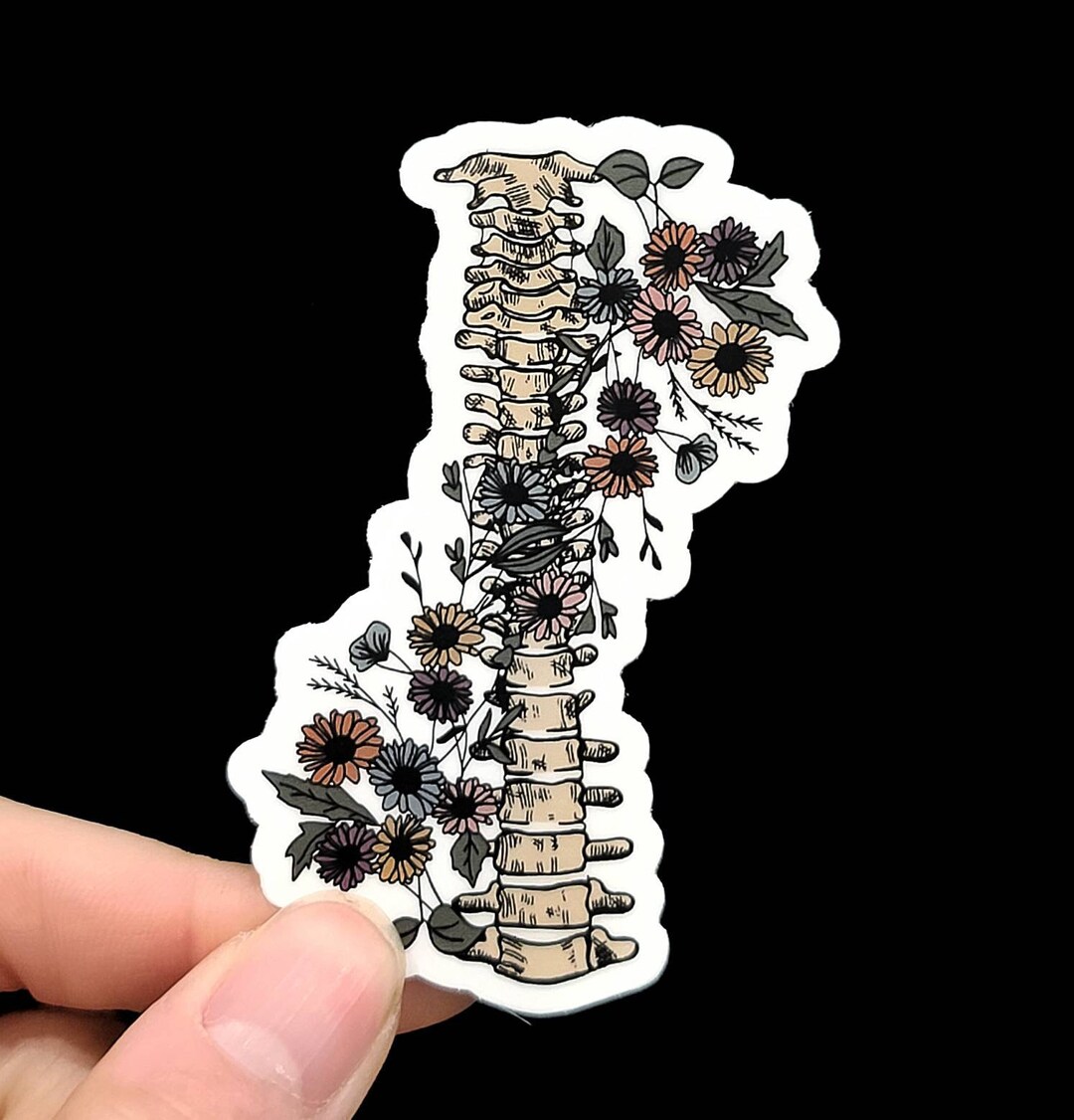 Xray Sticker - Floral Spine Sticker - Ortho Sticker - Medical Sticker ...