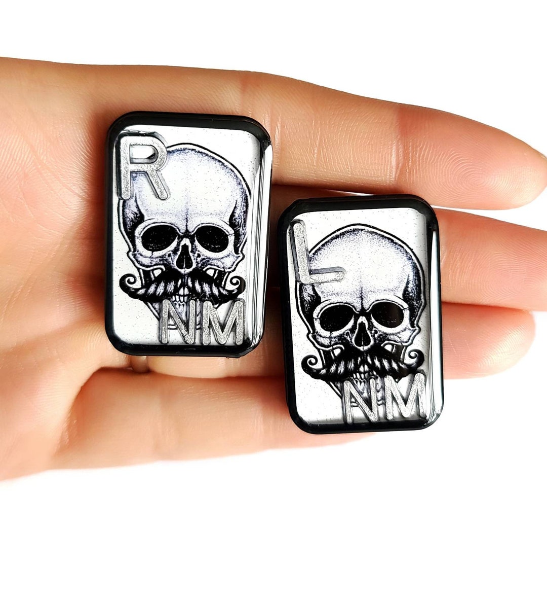 Mustache Skull X-ray Marker- Guy Skull Xray Markers With Initials ...