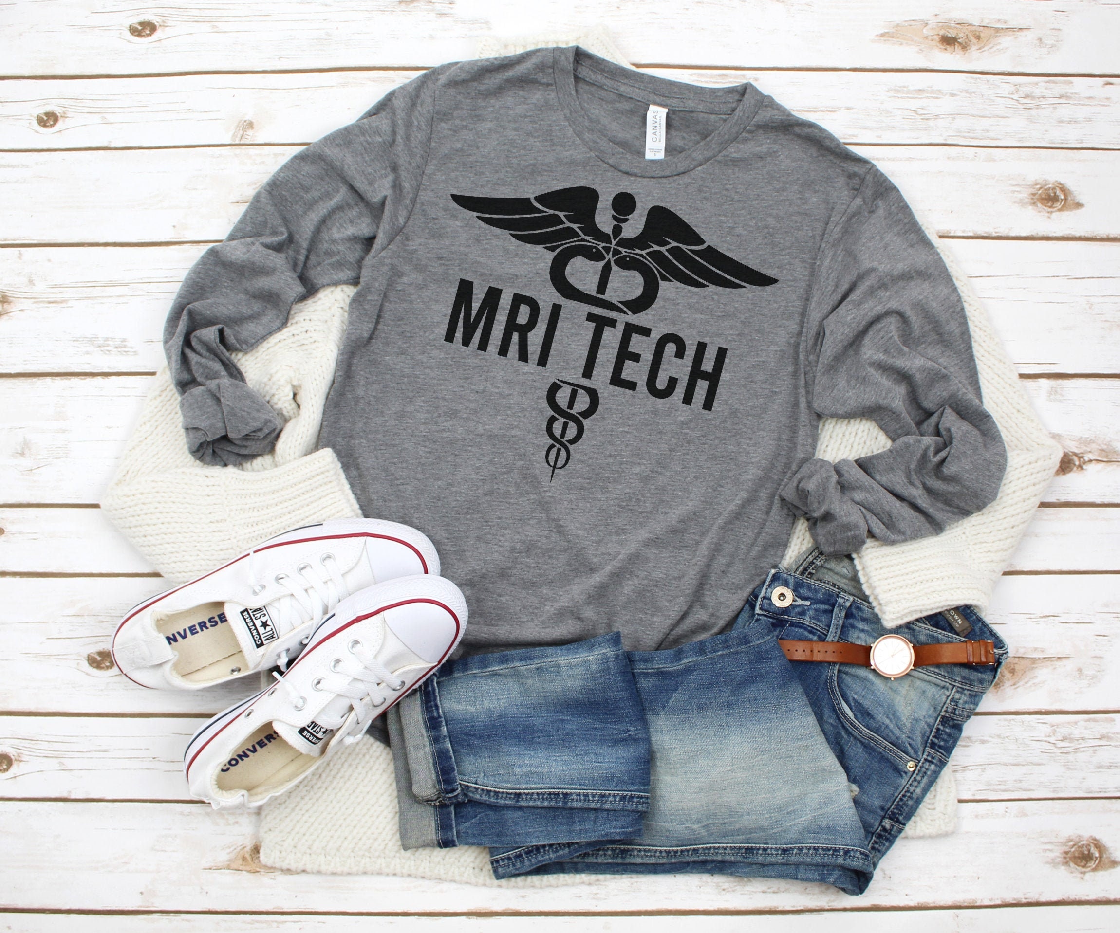 MRI Tech Long Sleeve Shirt Mri Long Sleeve Shirt Mri | Etsy