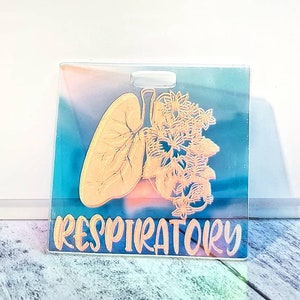 Iridescent Respiratory Badge Buddy, RRT Badge Buddy, Respiratory ...
