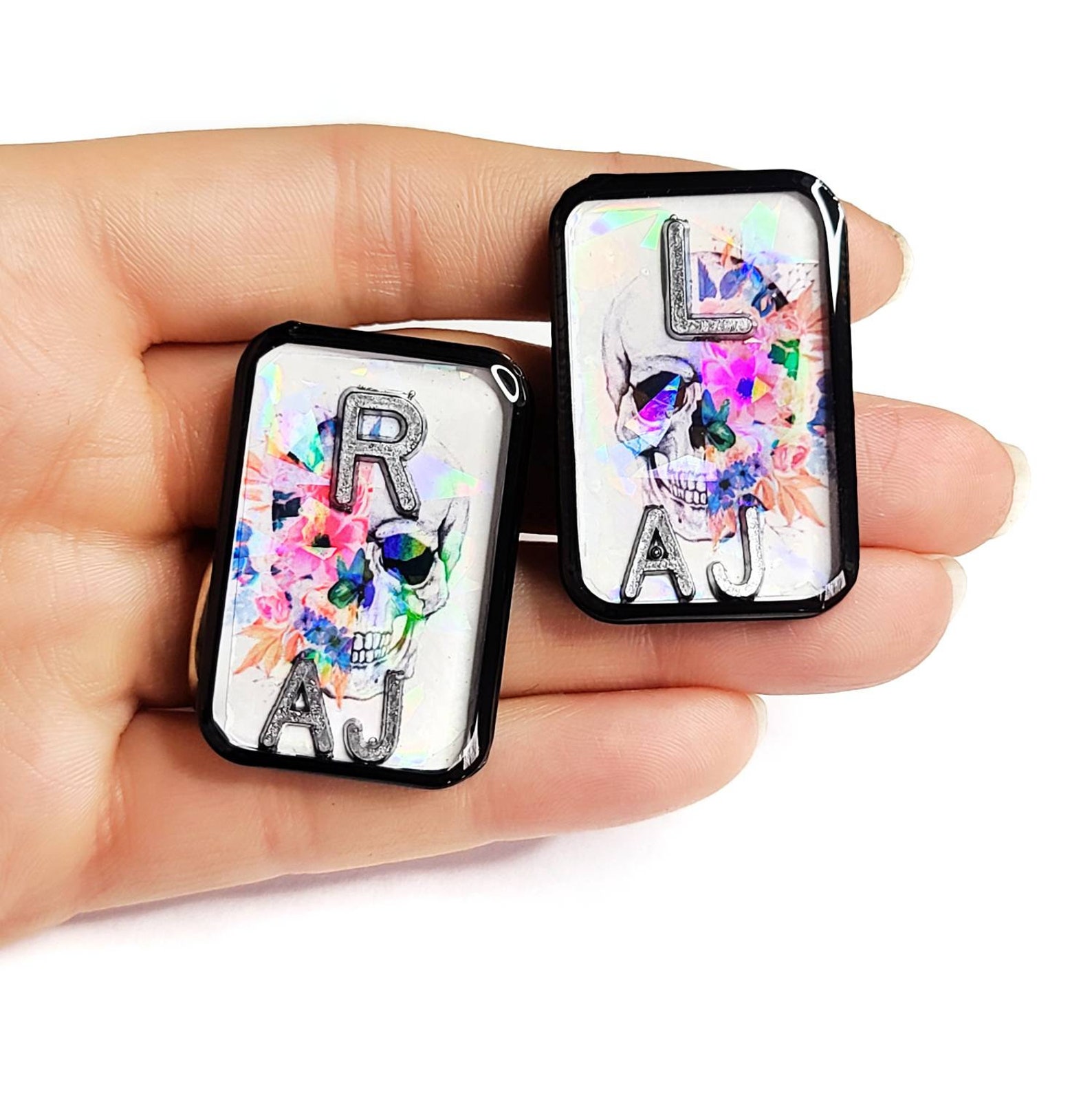 Floral Skull X-ray Markers Rad Tech Gift Split Skull X-ray - Etsy
